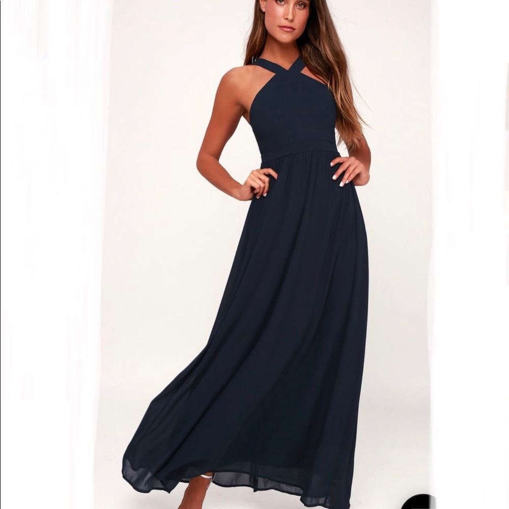 Navy Blue Maxi Dress - Gem